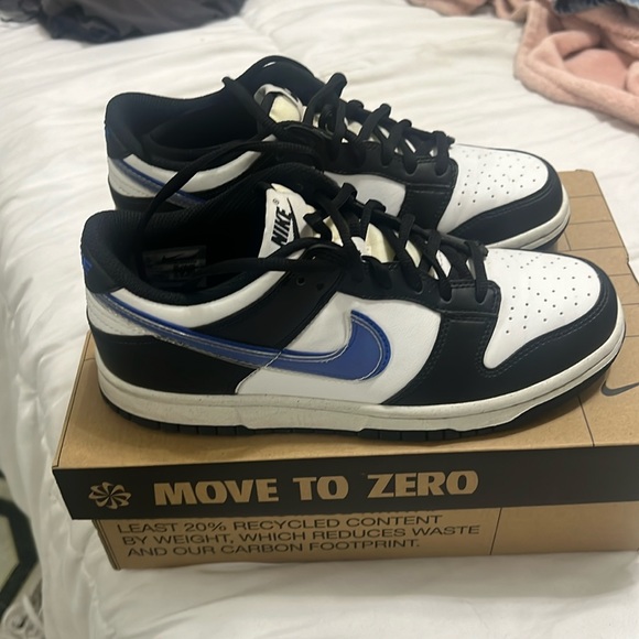 Nike | Shoes | Nike Dunks Low Nn Gs Black Blue 5 2 Youth | Poshmark